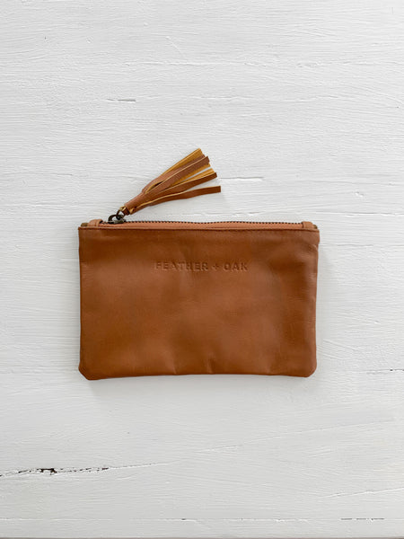 Leather Essentials Zip Purse - Tan – FEATHER + OAK